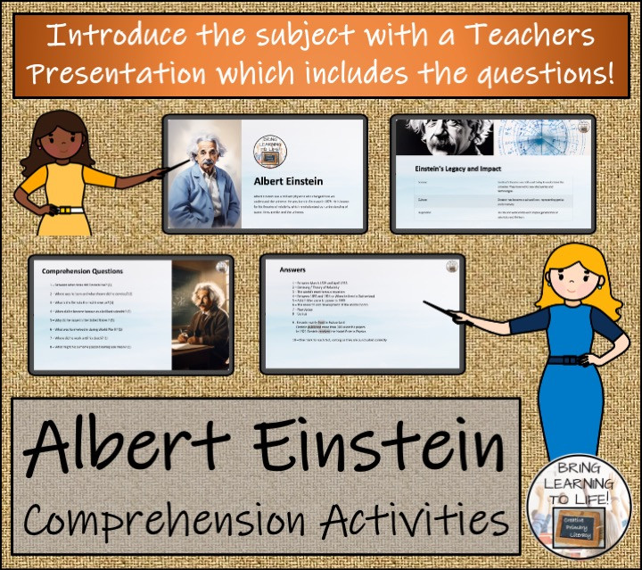 Albert Einstein Close Reading Comprehension Activities | 3rd Grade ...
