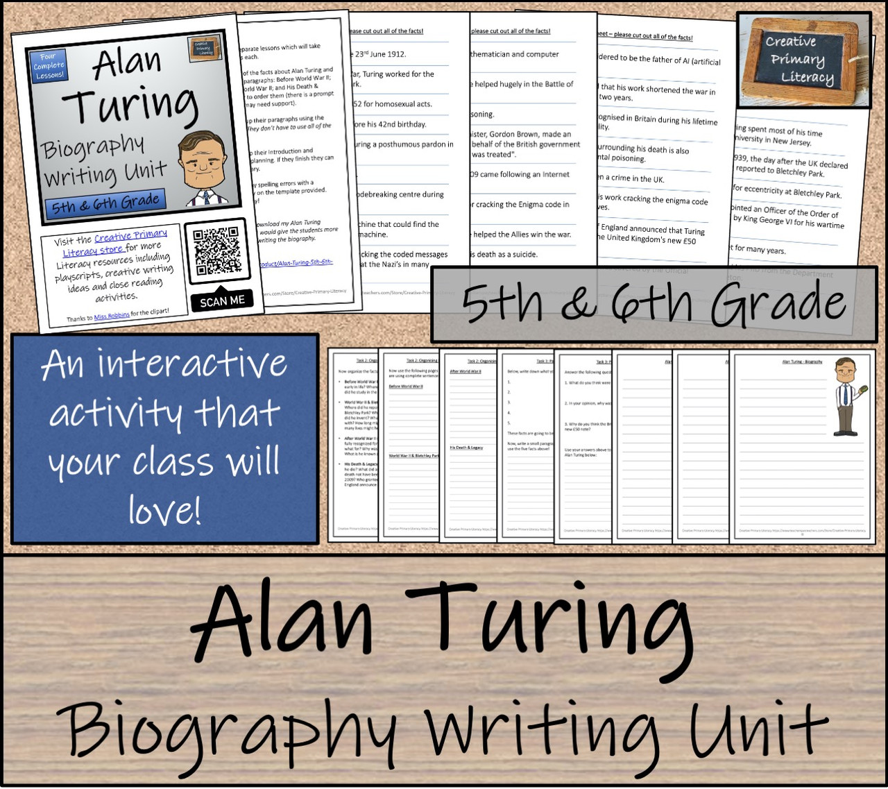Alan Turing Biography Writing Unit | 5th Grade & 6th Grade - Amped Up ...