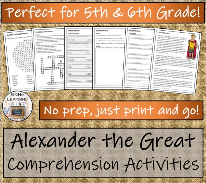 Alexander the Great Close Reading Comprehension Activities | 5th & 6th ...