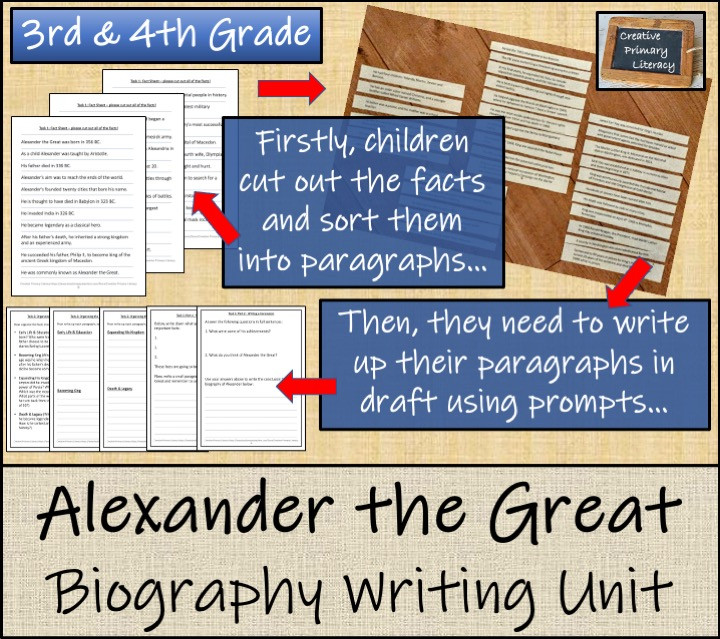 Alexander the Great Biography Writing Unit | 3rd Grade & 4th Grade ...