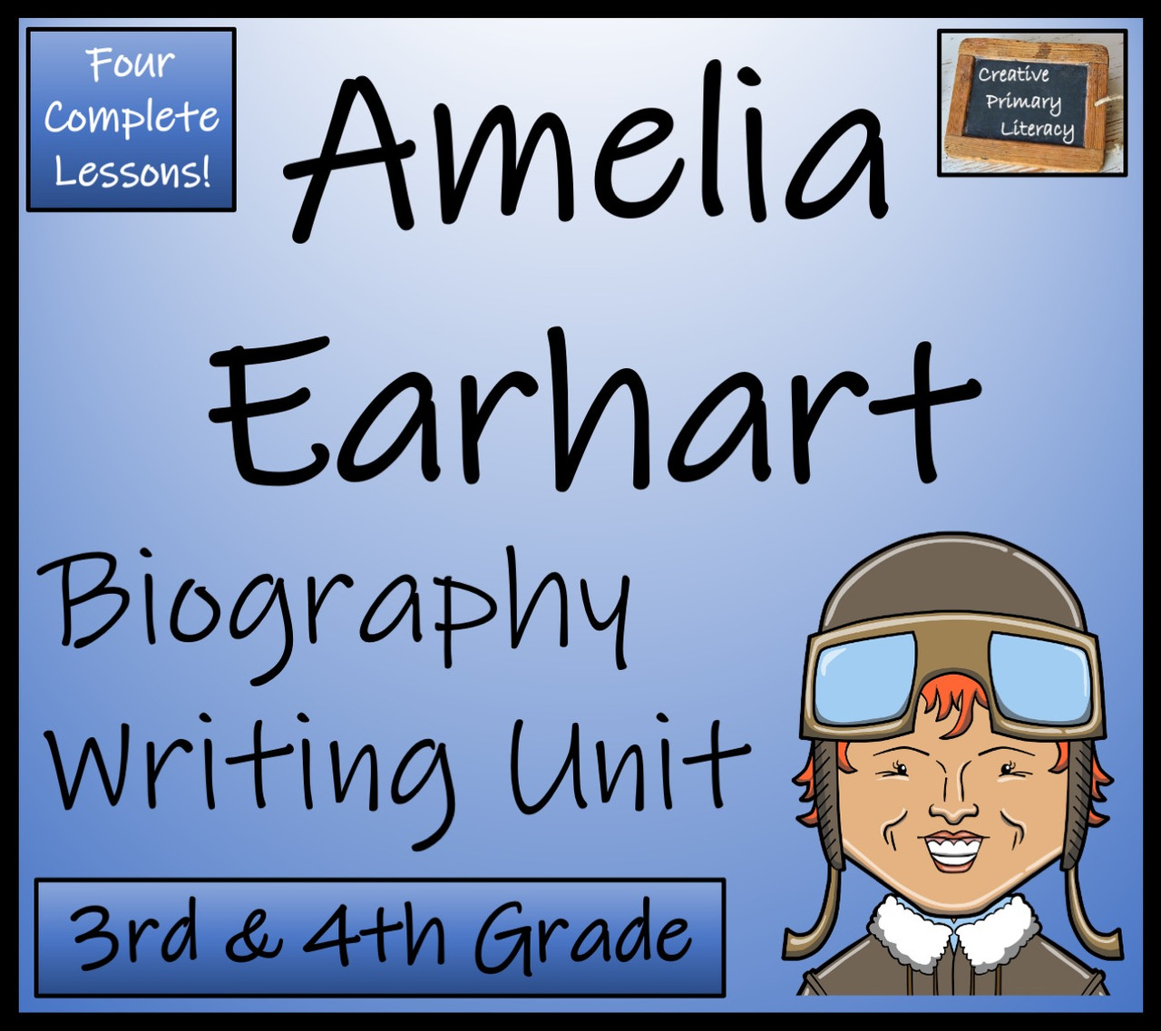 Amelia Earhart Biography Writing Unit | 3rd Grade & 4th Grade - Amped ...
