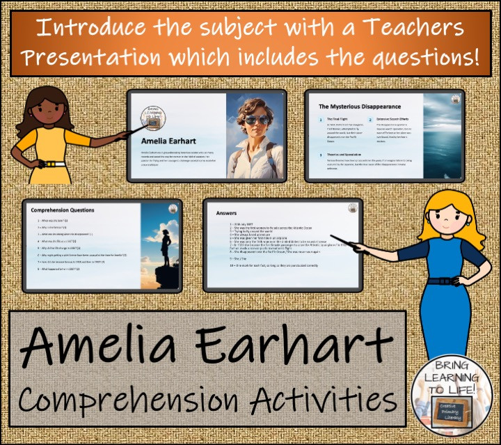 Amelia Earhart Close Reading Comprehension Activities | 3rd Grade & 4th ...
