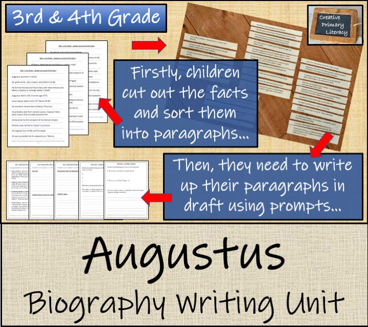 Augustus Biography Writing Unit | 3rd Grade & 4th Grade - Amped Up Learning