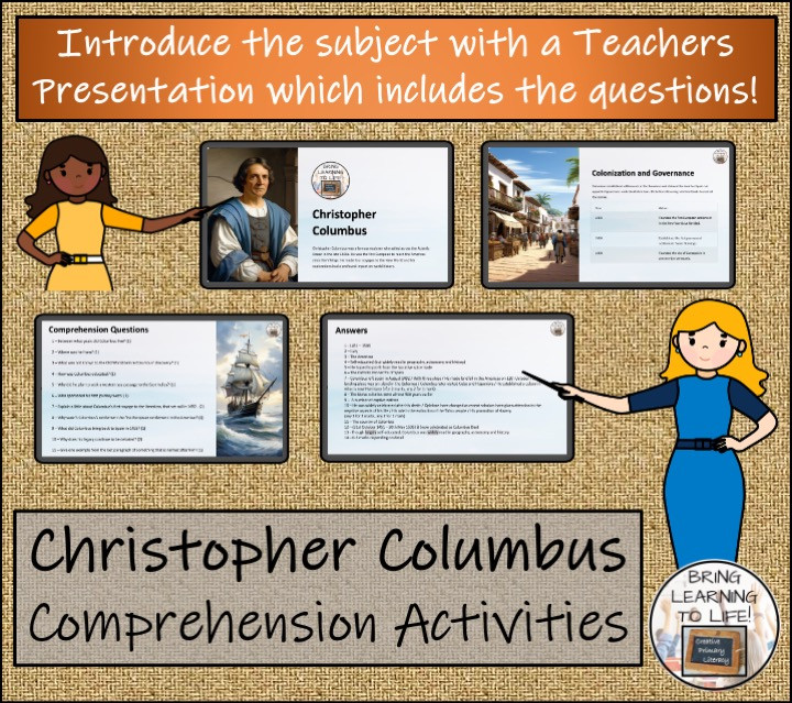 Christopher Columbus Close Reading Comprehension Activities | 5th & 6th ...