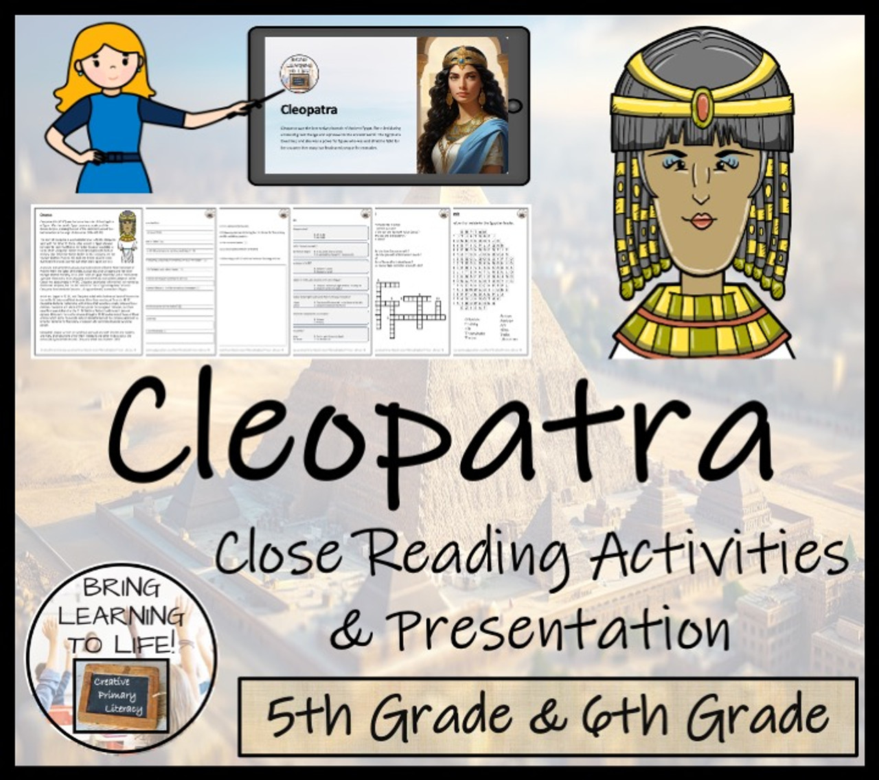 Cleopatra Close Reading Comprehension Activities | 5th Grade & 6th ...