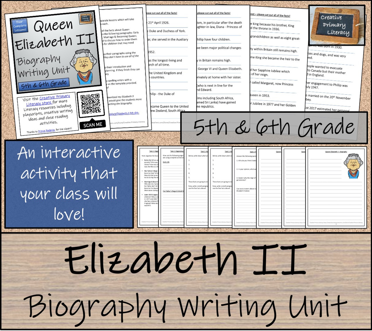 Queen Elizabeth II Biography Writing Unit | 5th Grade & 6th Grade ...