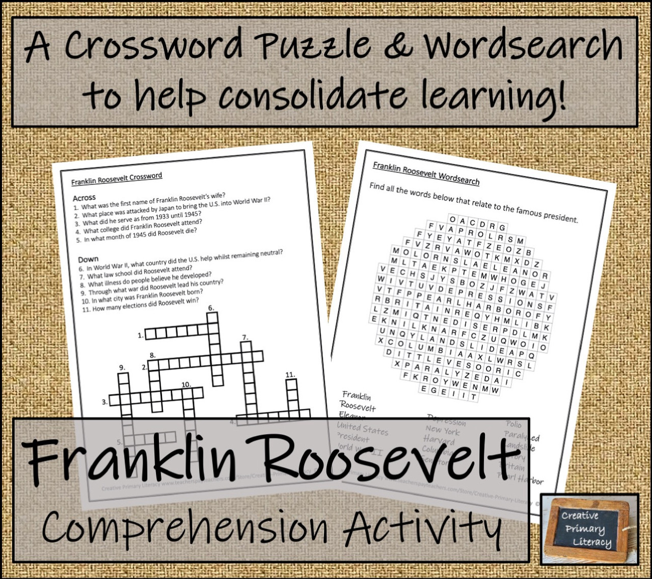 Franklin Roosevelt Biography Writing Unit | 5th Grade & 6th Grade ...
