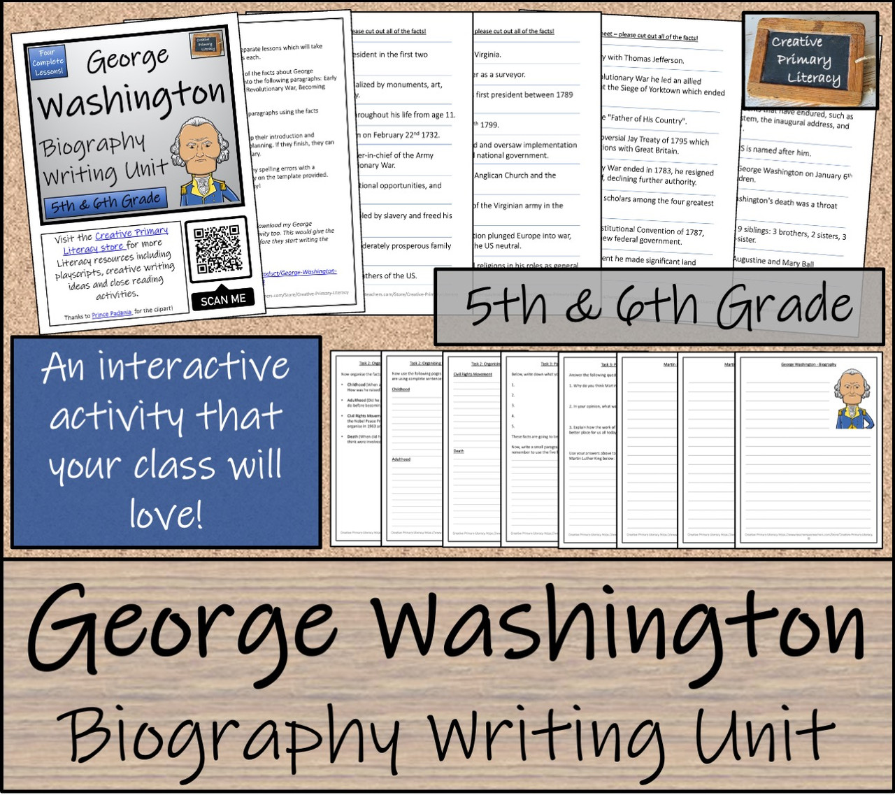 George Washington Biography Writing Activity | 5th Grade & 6th Grade ...