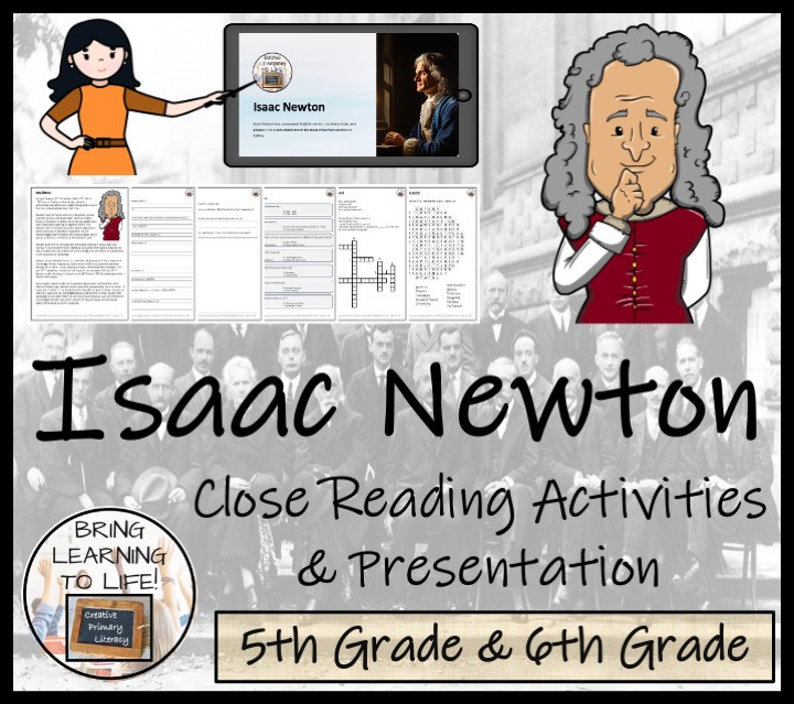 Sir Isaac Newton Close Reading Comprehension Activities | 5th Grade ...