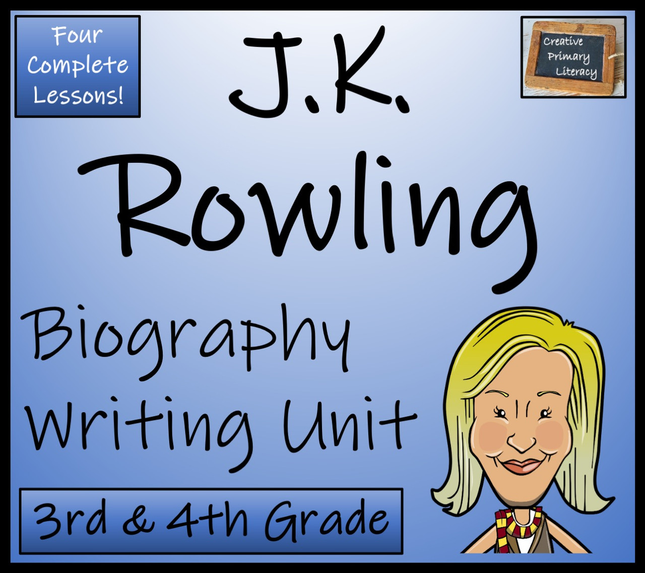 J.K. Rowling Biography Writing Unit | 3rd Grade & 4th Grade - Amped Up ...