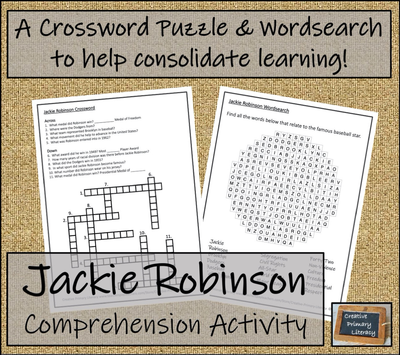 Jackie Robinson Biography Writing Unit | 5th Grade & 6th Grade - Amped ...