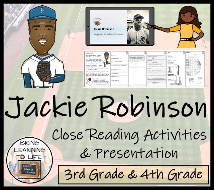 Jackie Robinson Close Reading Comprehension Activities | 3rd Grade ...