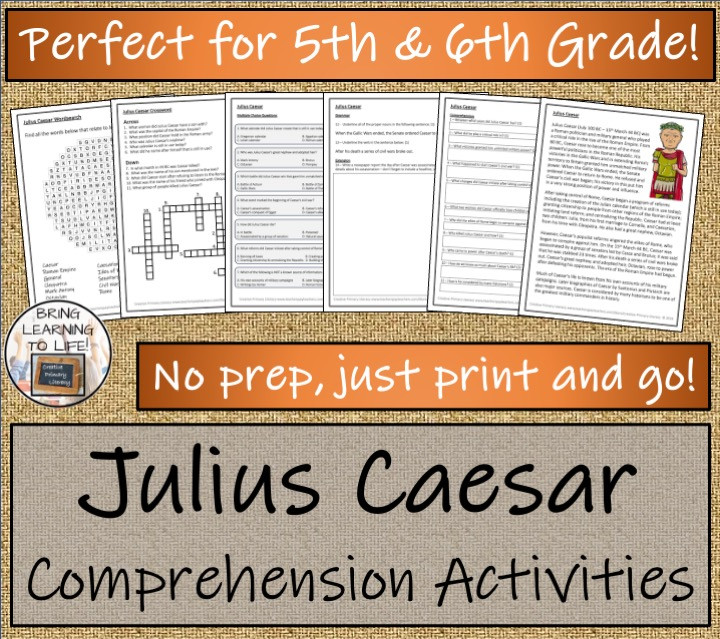 Julius Caesar - 5th & 6th Grade Close Reading Activity