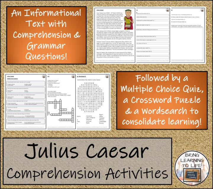 Julius Caesar - 5th & 6th Grade Close Reading Activity
