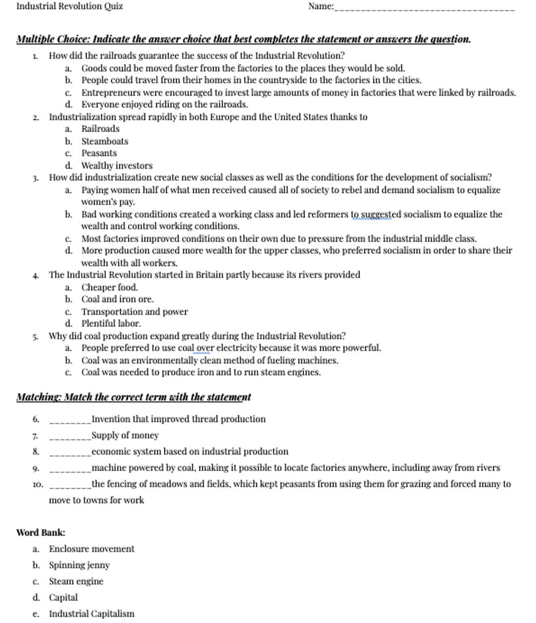 Industrial Revolution Bundle - Amped Up Learning