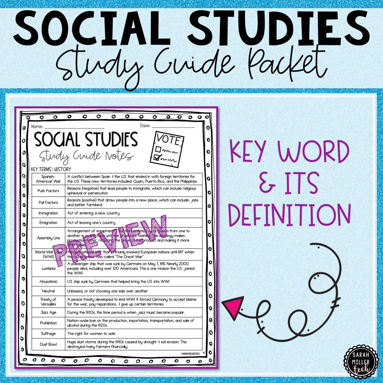 5th Grade Social Studies Review Packet - Amped Up Learning