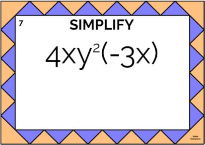 Product Rule of Exponents: Task Cards - 20 Problems - Amped Up Learning