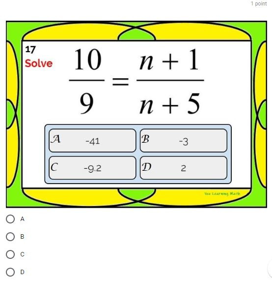 Solving Multi-Step Proportions: GOOGLE Forms Quiz - 20 Problems - Amped ...