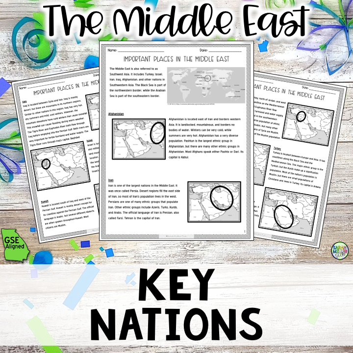 Geography in the Middle East (SS7G5b) - Amped Up Learning