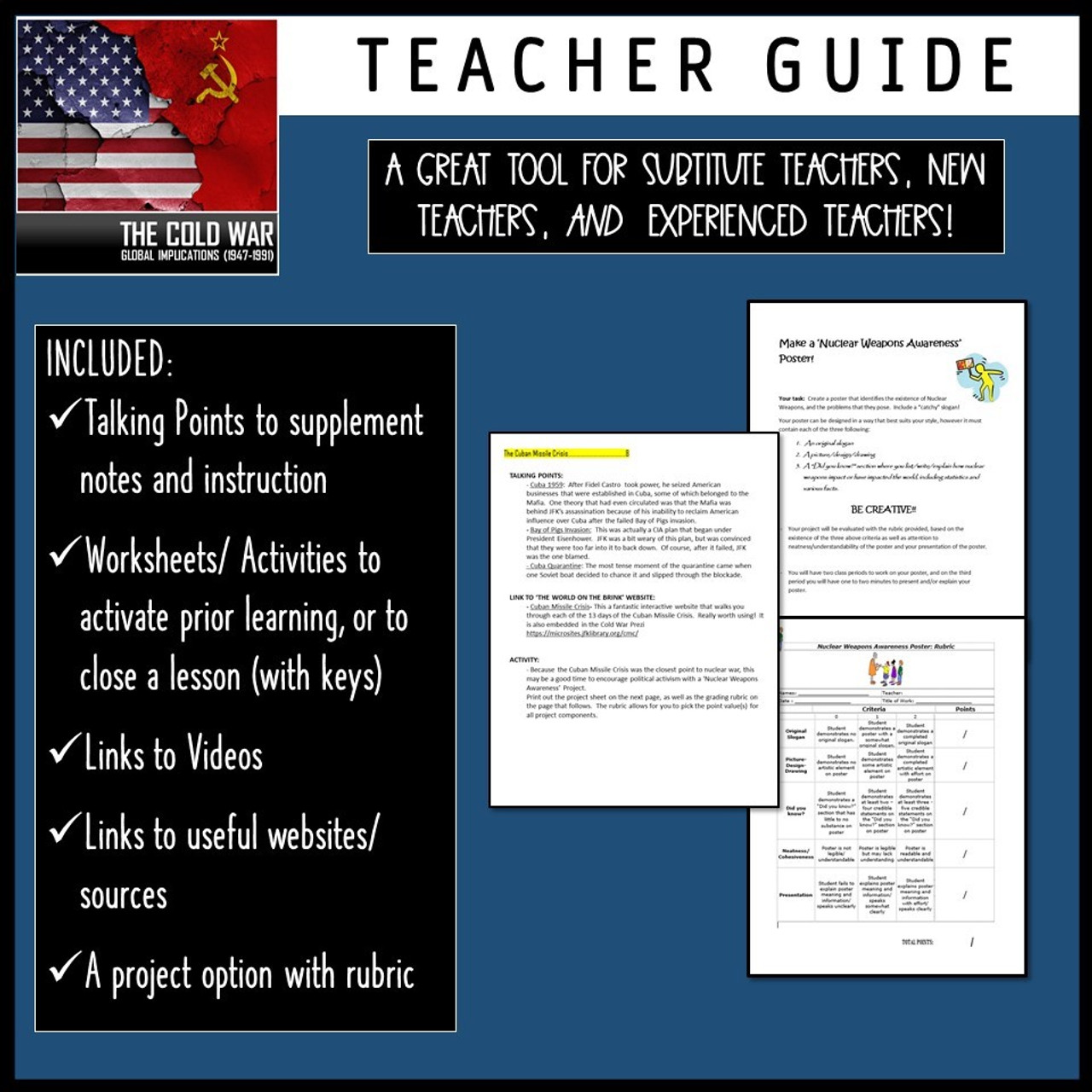 Cold War Unit Bundle! (Guided Notes, Teacher Guide, Test, Prezi: US ...