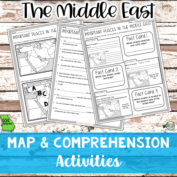 Geography in the Middle East Reading Packet (SS7G5a) - Amped Up Learning