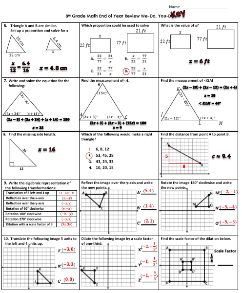 8th Grade Math STAAR Review You Do, We do - Amped Up Learning