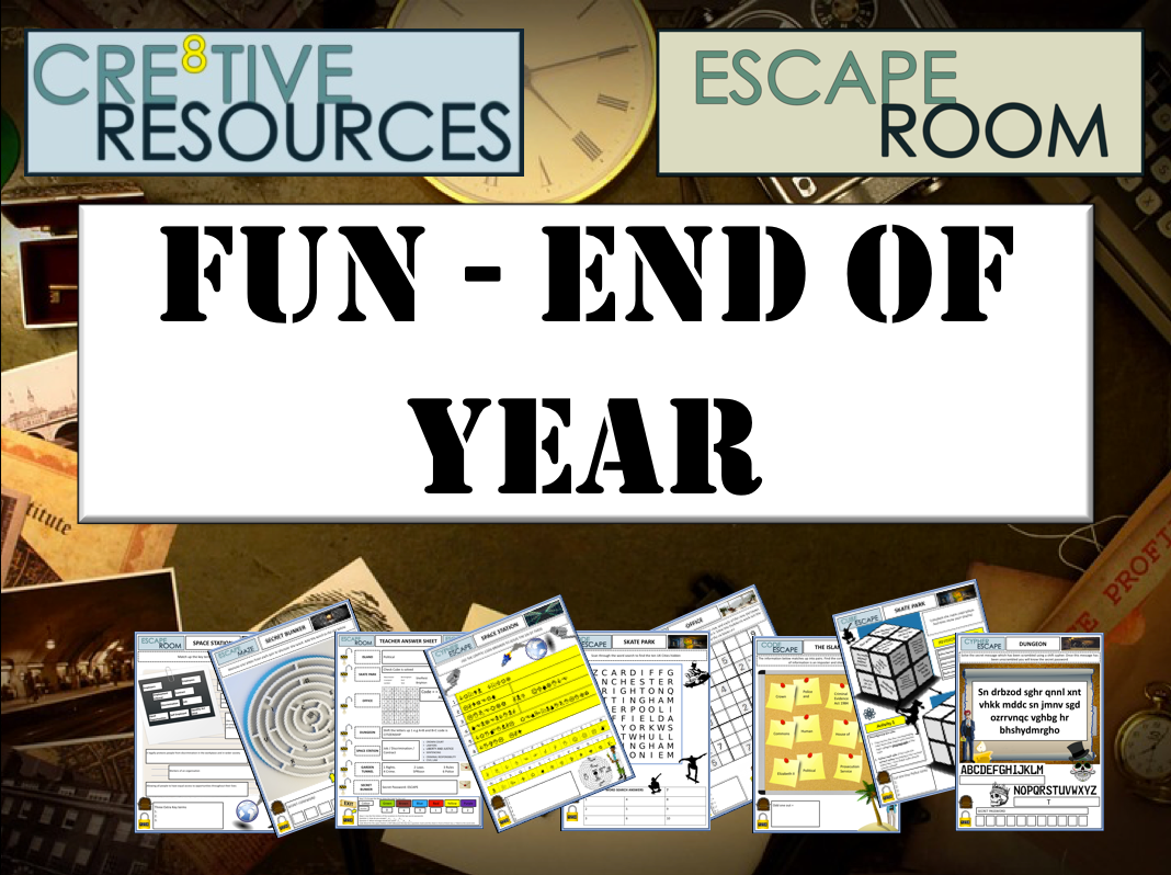 Fun End of Year Escape Room - Amped Up Learning