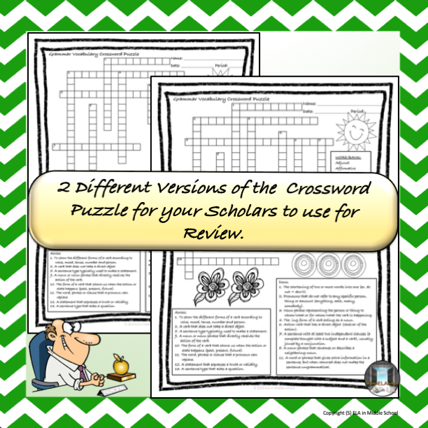 Grammar Crosswords (and Doodles!) 1 Parts of Speech - Amped Up Learning