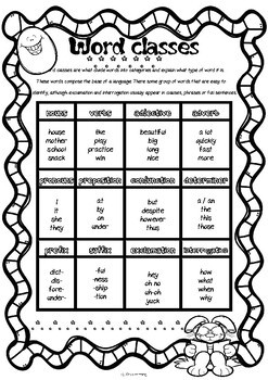 Easter Bunny Studies Word Classes/ Parts of Speech - Amped Up Learning