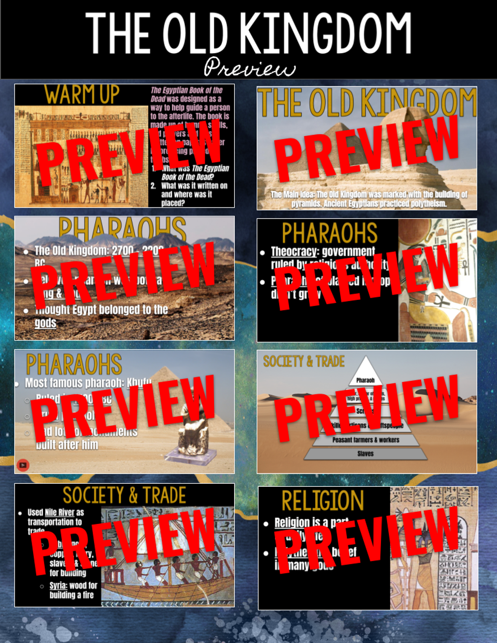 The Old Kingdom - PowerPoint, Guided Notes, Teacher Notes, & Exit Ticket