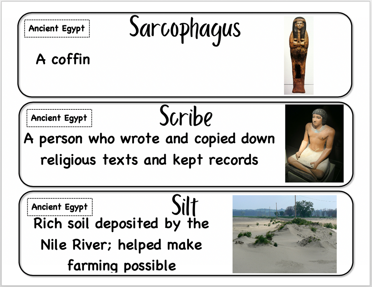 Ancient Egypt Word Wall