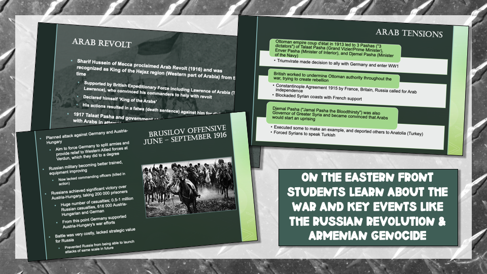 World War 1 Presentation: Eastern & Western Fronts - Amped Up Learning