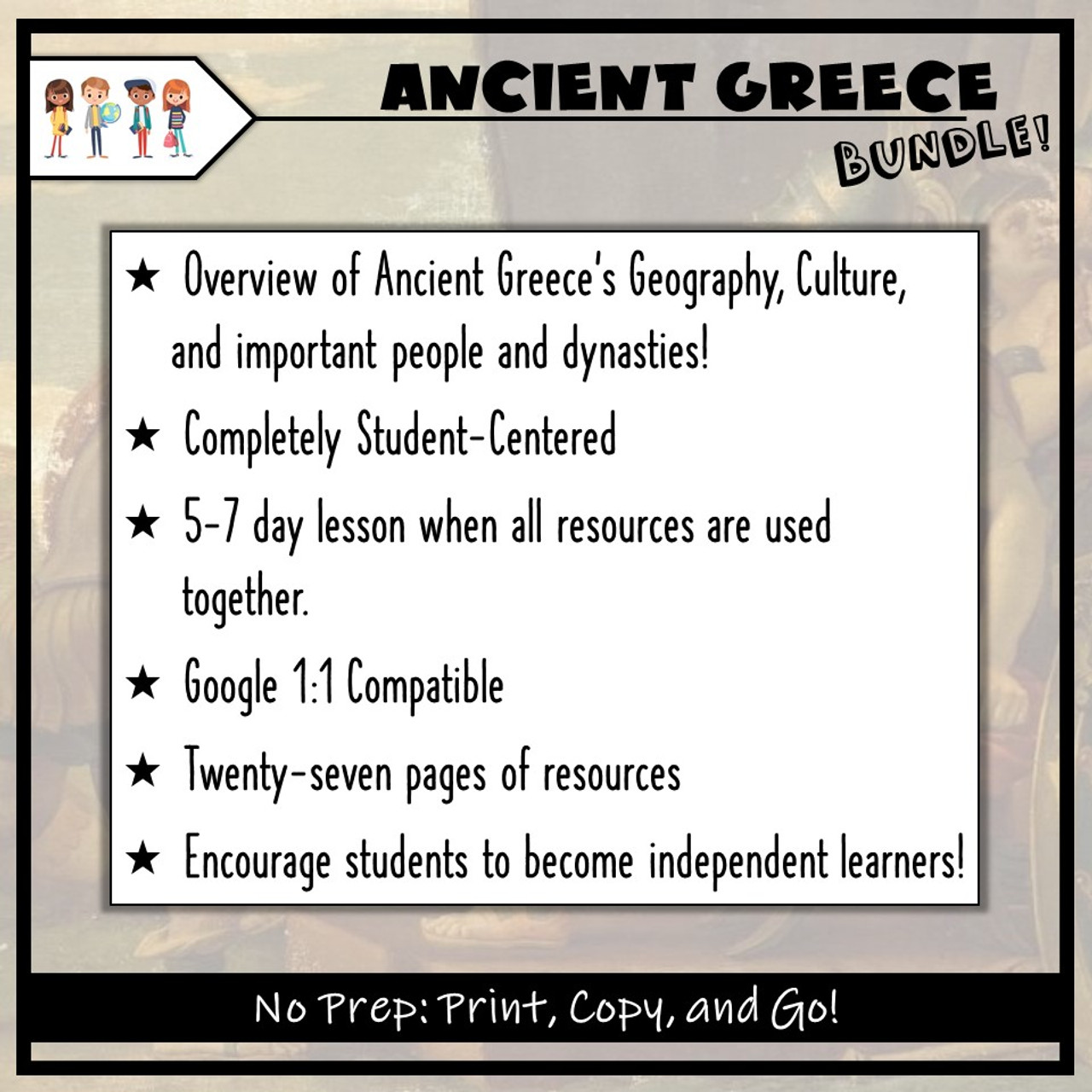 Ancient Greece Bundle: Map Activity, Readings, Bio's Research- Distance ...