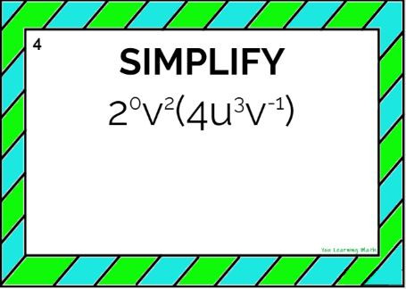 Applying the Properties of Exponents: 30 Task Cards - Amped Up Learning