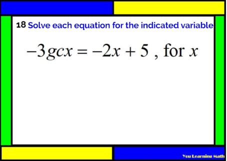 Rewriting Literal Equations - 20 Task Cards - Amped Up Learning