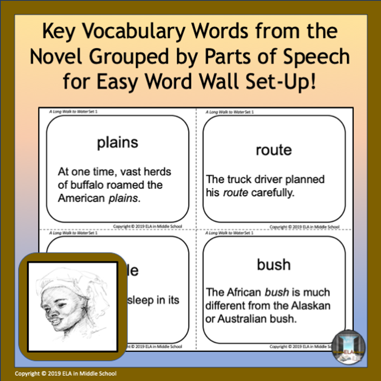 A Long Walk to Water Vocabulary Flashcards and Word Wall - The BUNDLE ...