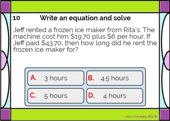 Two-Step Equation Word Problems: Digital BOOM Cards 20 Problems - Amped ...