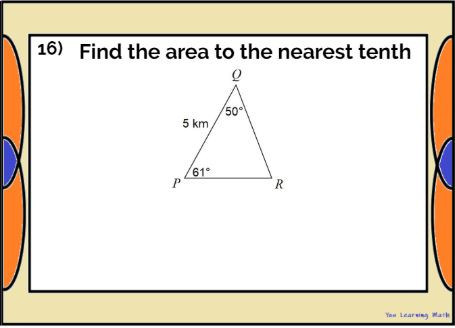 Finding the Area of Triangles using the Laws of Sines and Cosines ...