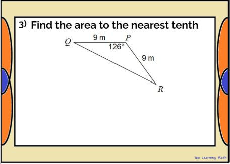 Finding the Area of Triangles using the Laws of Sines and Cosines: 20 ...