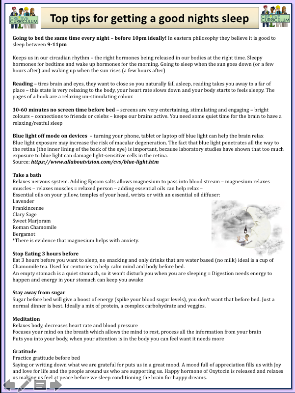 Sleep Hygiene - Information Posters - Amped Up Learning