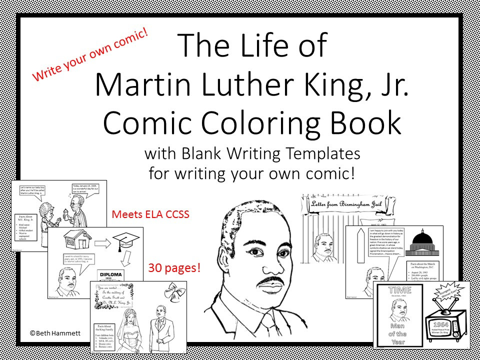 Martin Luther King, Jr. Comic Coloring Book - Amped Up Learning