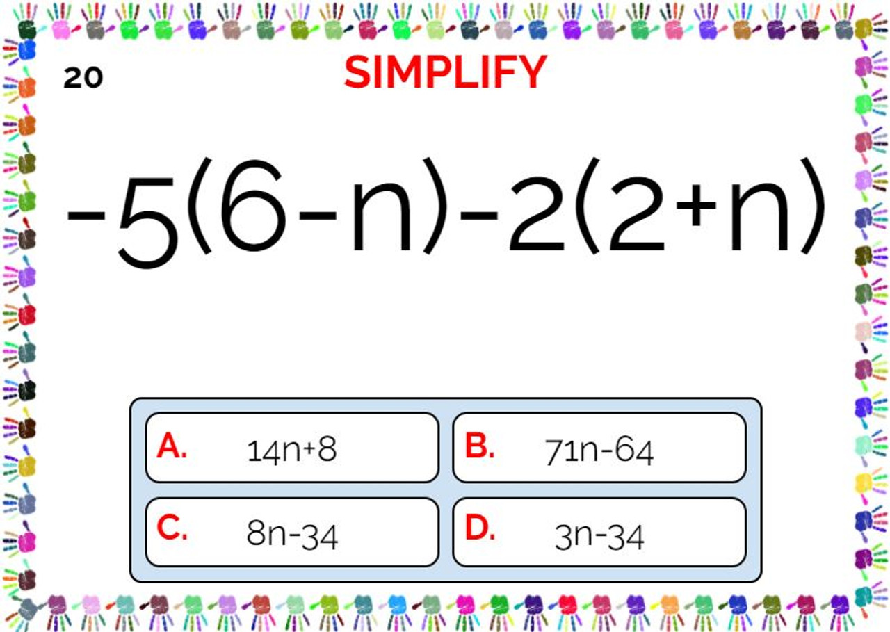 Using the Distributive Property: Digital BOOM Cards - 25 Problems ...