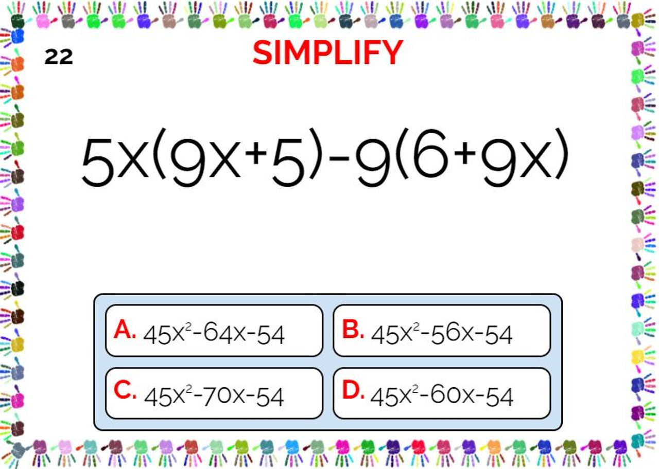 Using the Distributive Property: Digital BOOM Cards - 25 Problems ...