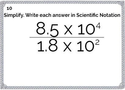 Operations with Numbers in Scientific Notation: GOOGLE Slides - 20 ...