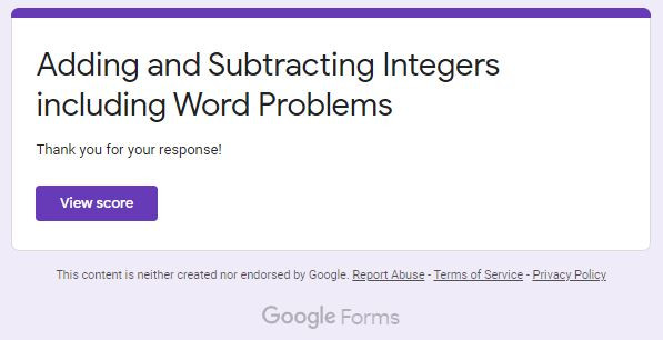Addition and Subtraction of Integers, including Word Problems: GOOGLE ...