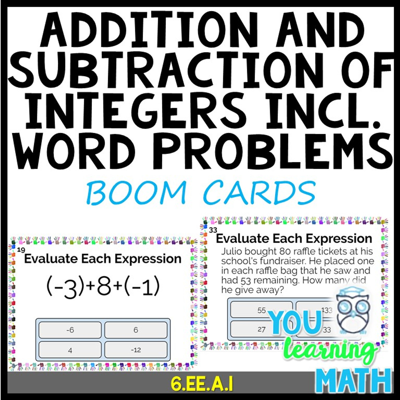 Addition and Subtraction of Integers including Word Problems: Digital ...