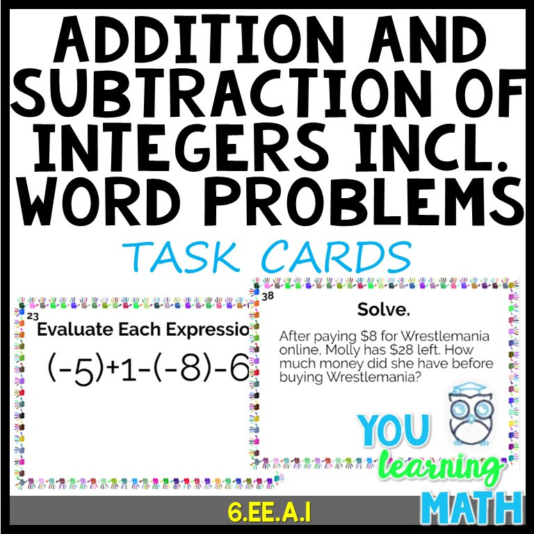addition problem solving cards