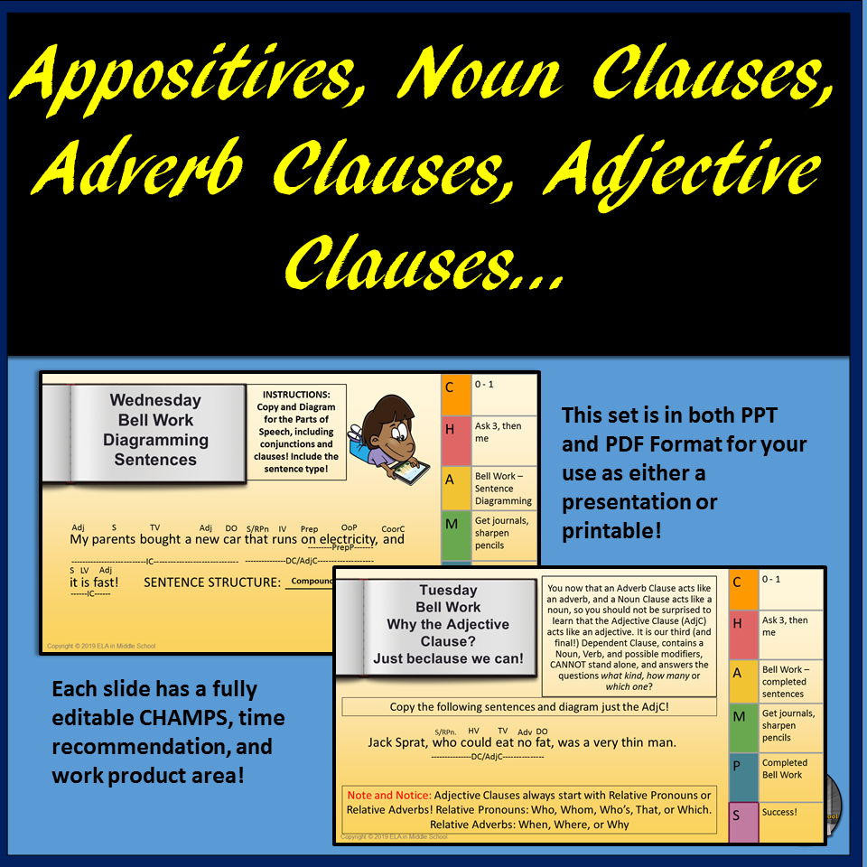 Focus on Grammar Bell Work and Bell Ringers - Part 5 Remote Ready ...