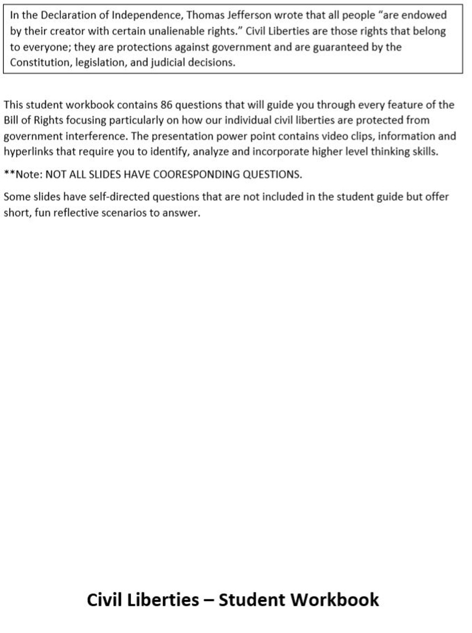 Civil Liberties (Bill of Rights) Flipped / Bundle Unit - With Fillable ...