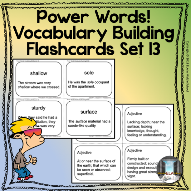 Power Words! Vocabulary Building and Word Wall Set 13 - Amped Up Learning